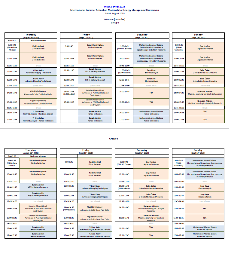mESC-School 25-schedule